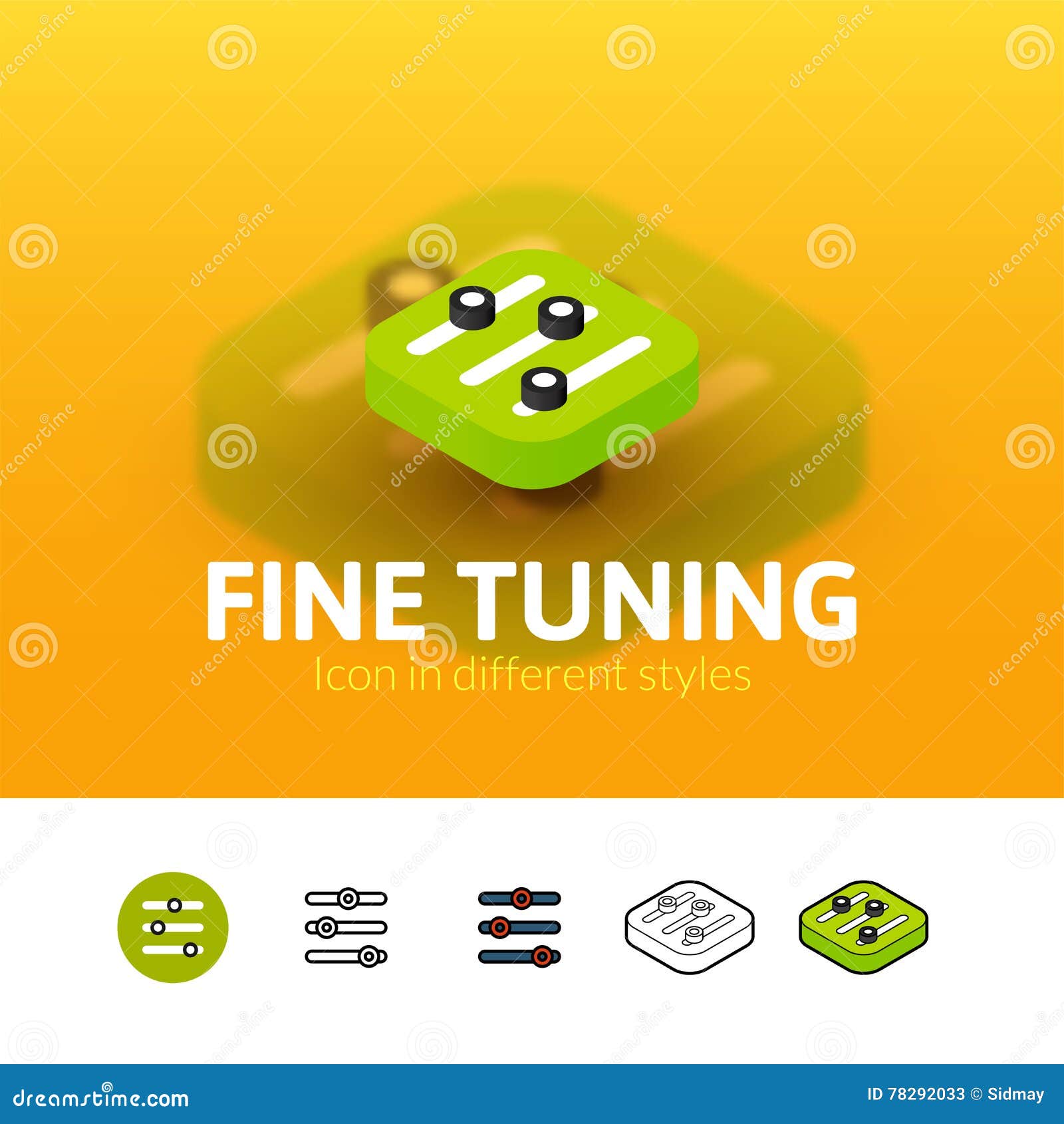 Fine Tuning Icon in Different Style Stock Vector - Illustration of logo ...