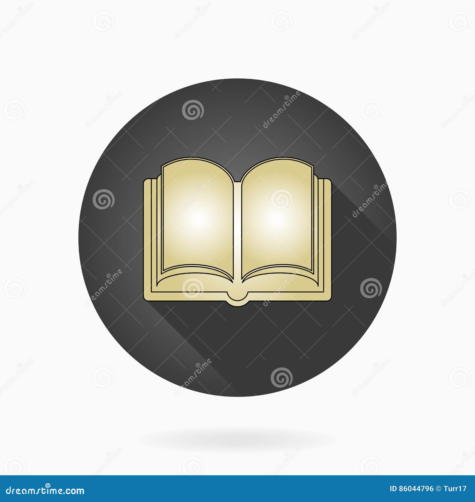 Fine Vector Flat Icon with Book Stock Vector - Illustration of icon ...