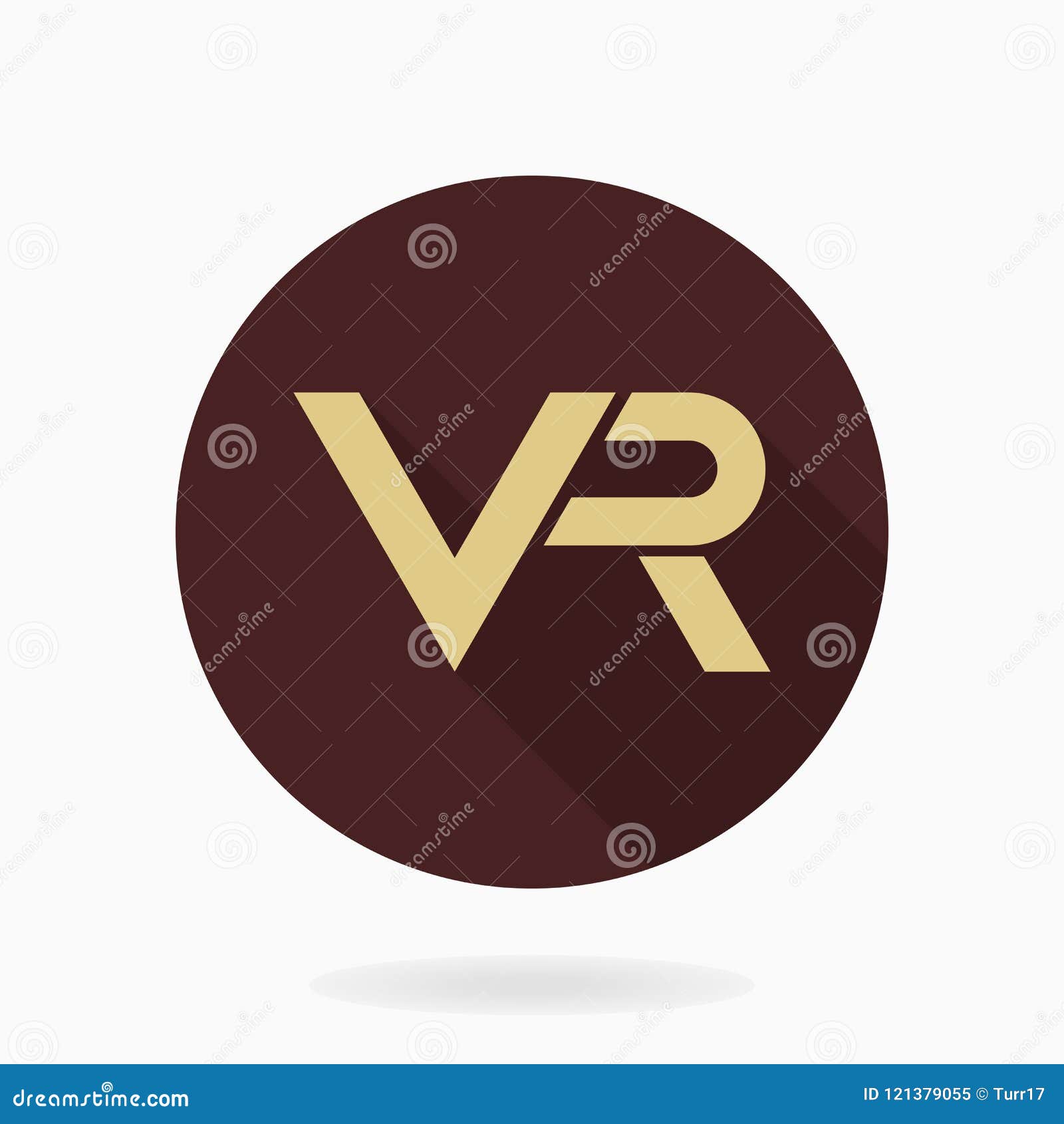 Fine Vector Flat Icon with VR Logo Stock Vector - Illustration of logo ...