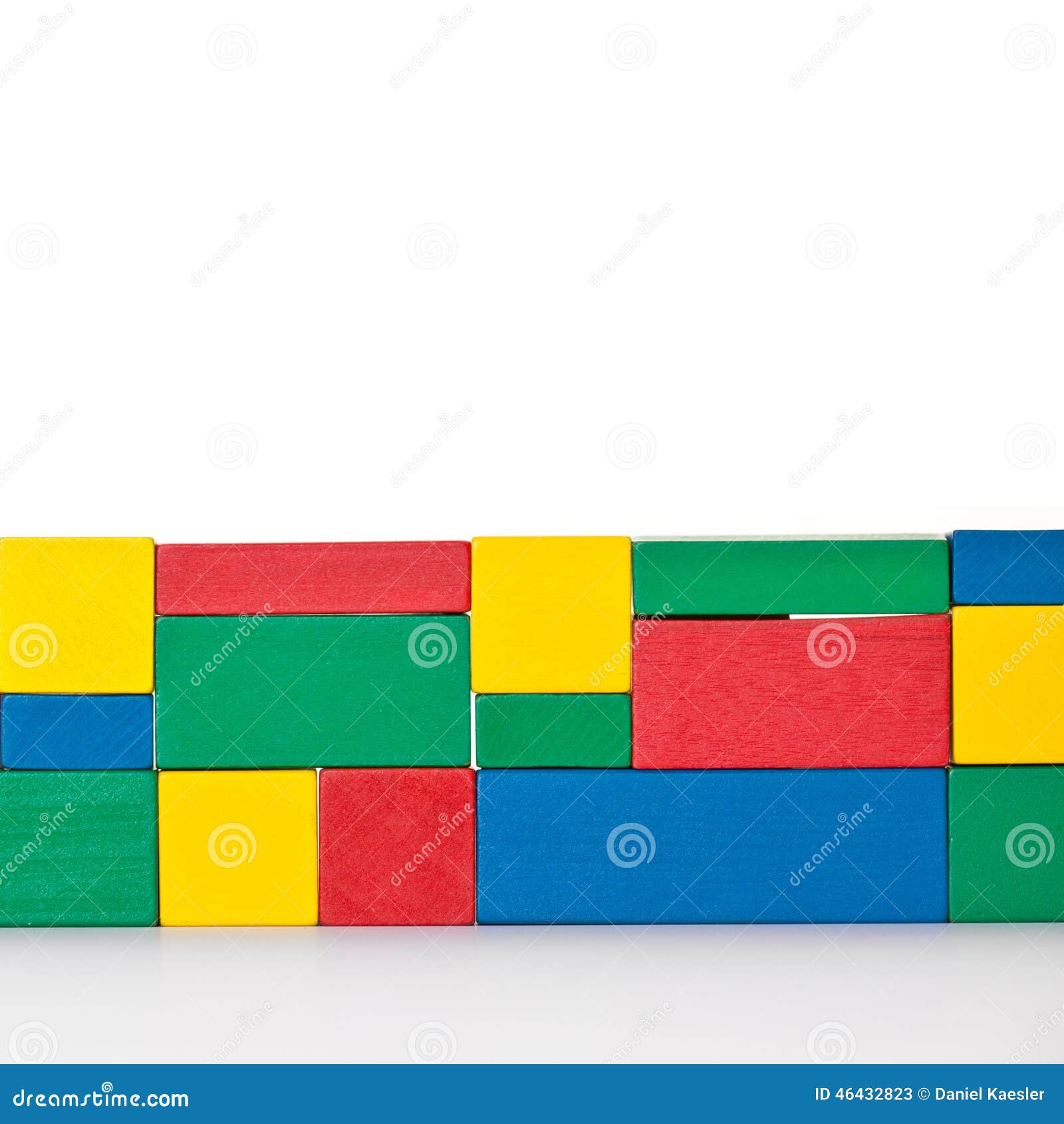 Fine Wall of Colored Building Blocks Stock Image - Image of creativity ...