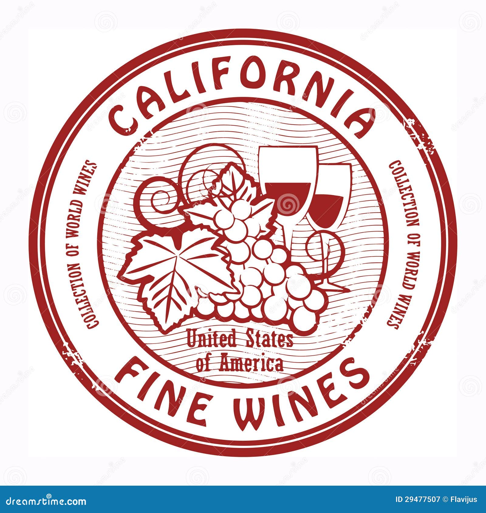 Fine Wines stamp stock vector. Illustration of design - 29477507