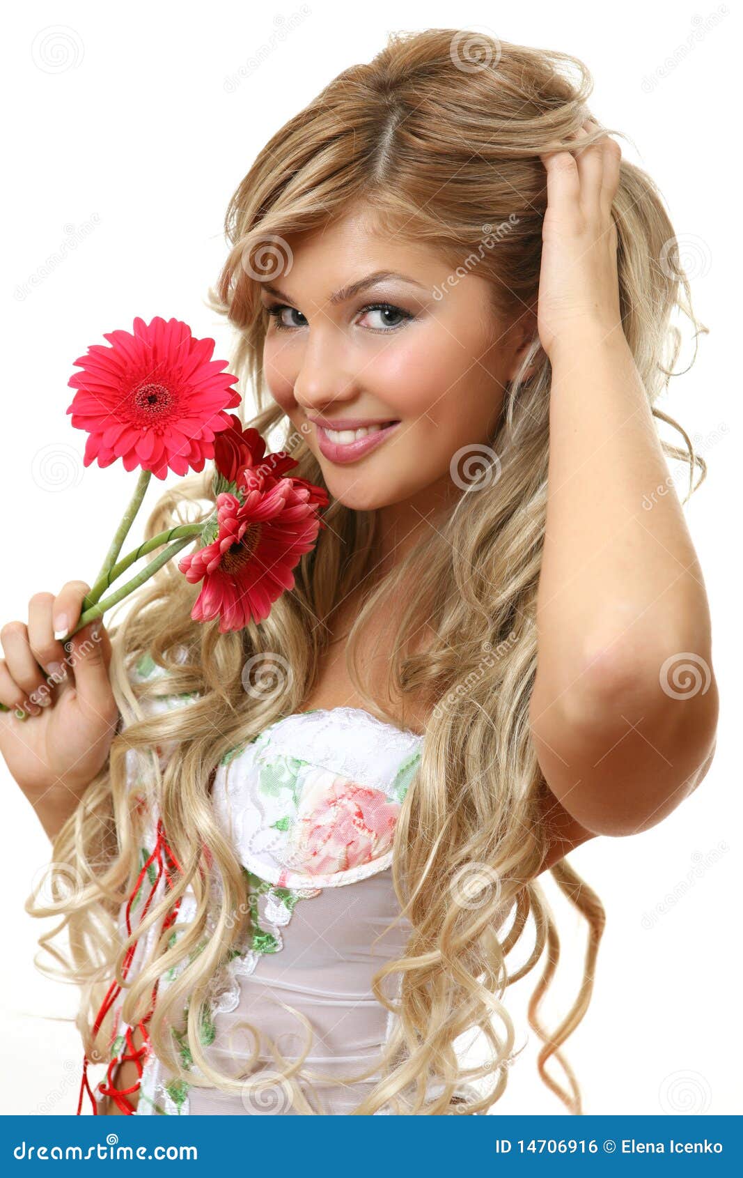 The fine woman stock photo. Image of smile, petal, smell - 14706916