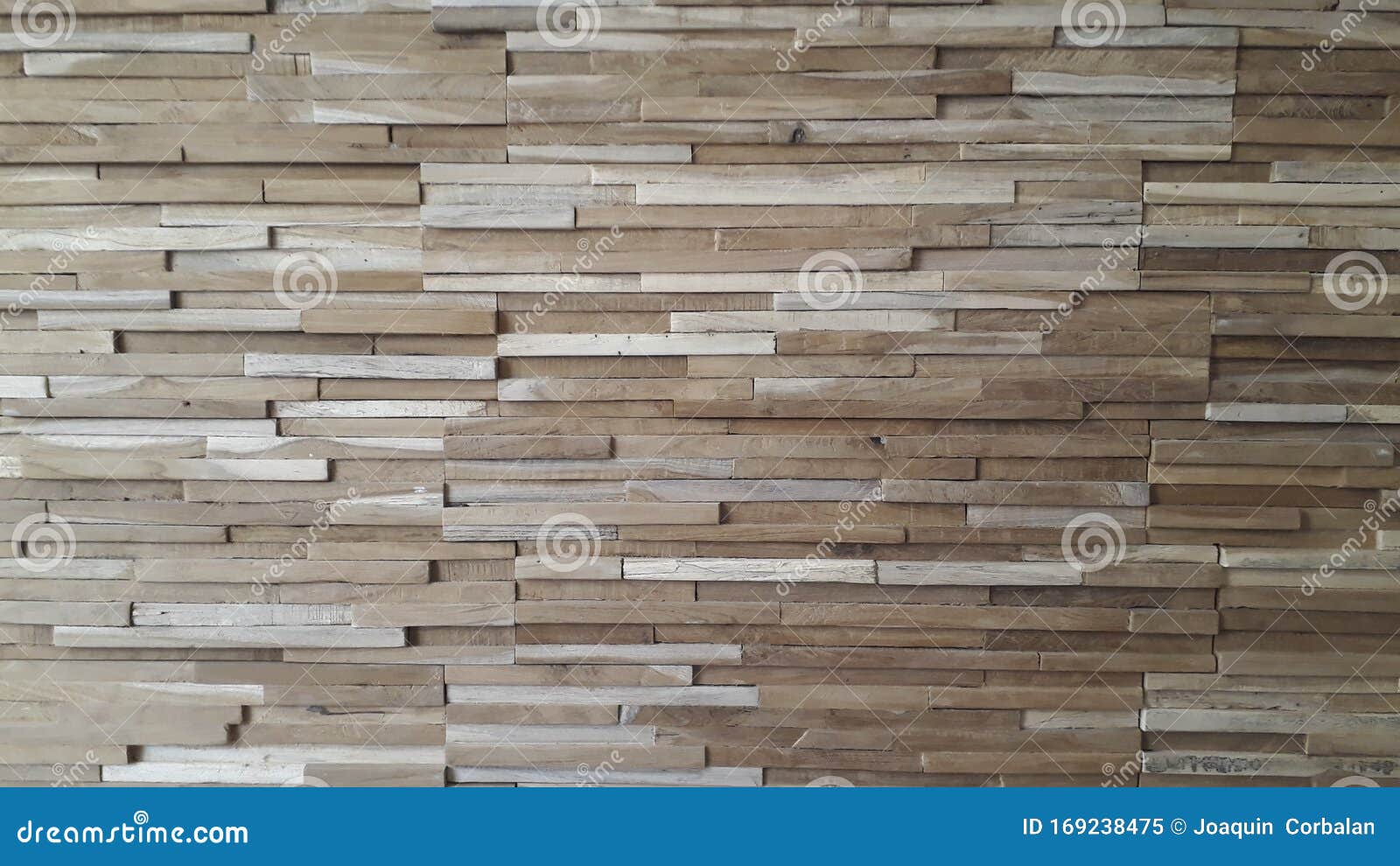 Fine Wood Blocks on a Wall for Background Stock Image - Image of ...