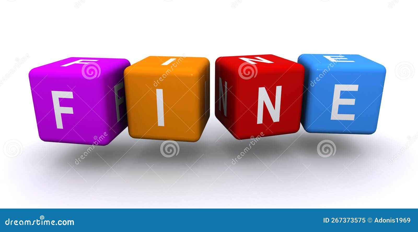 Fine word block on white stock illustration. Illustration of block ...