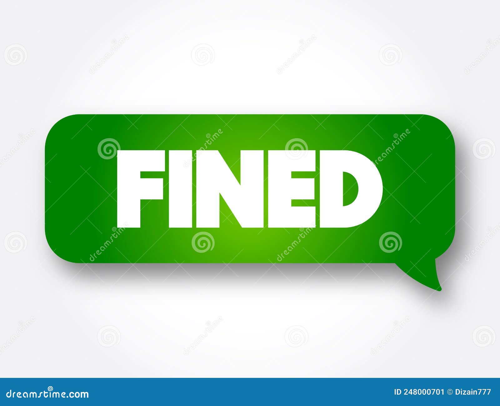Fined Text Message Bubble, Concept Background Stock Illustration ...