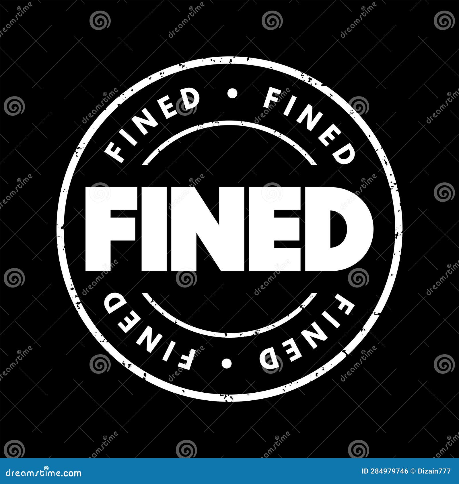 Fined Text Stamp, Concept Background Stock Photo - Image of fraud ...