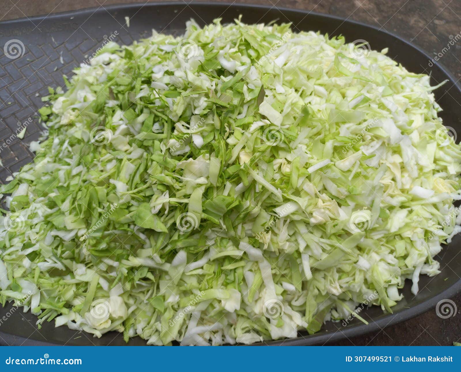 Finely Chopped Cabbage Vegetable on a Plastic Container Stock Image - Image of growing ...