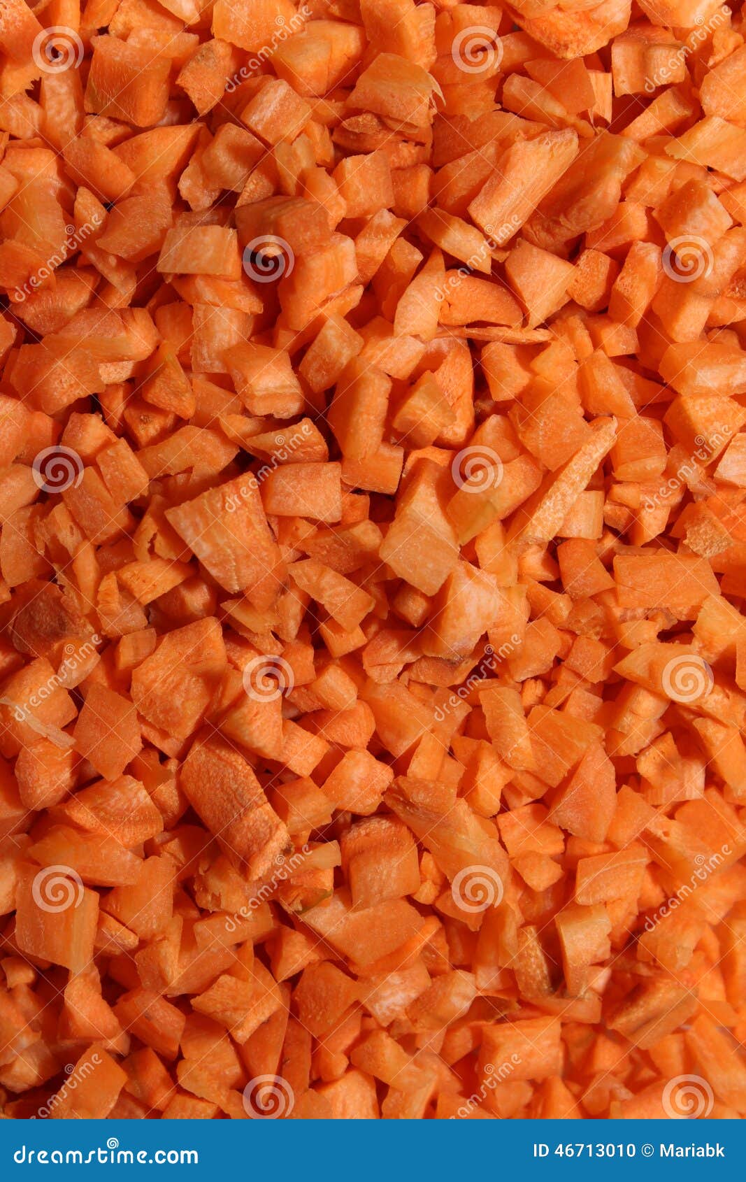 Finely chopped carrots. stock photo. Image of pieces - 46713010