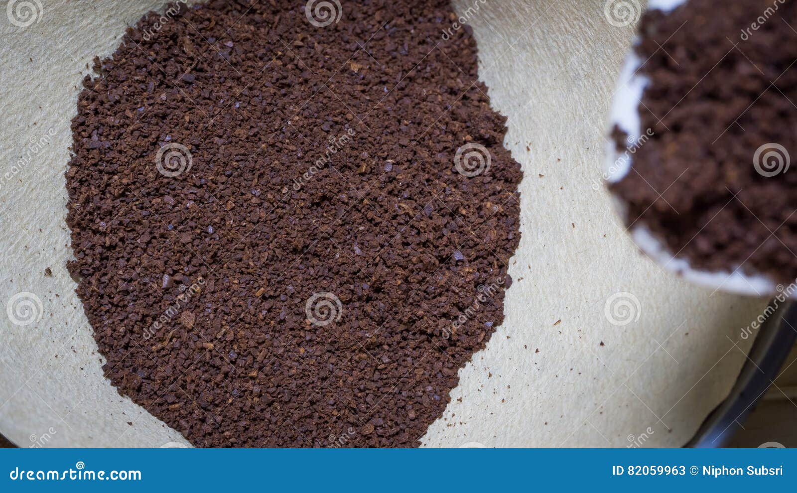 Finely ground coffee stock image. Image of grounds, morning - 82059963