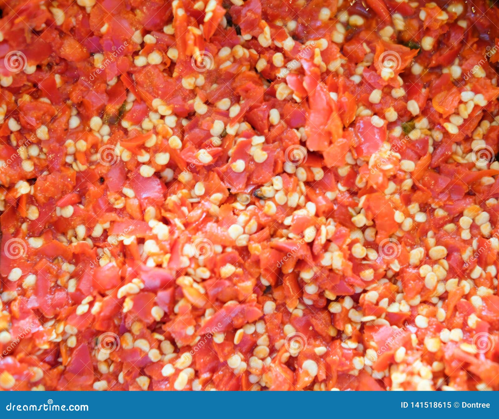 Finely Red Pepper Texture and Surface, Close-up Stock Image - Image of ...