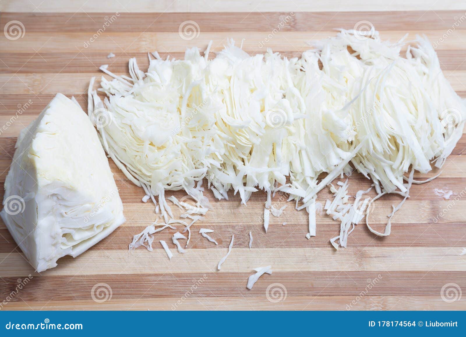 Finely Sliced Fresh White Cabbage Stock Photo - Image of cutting ...
