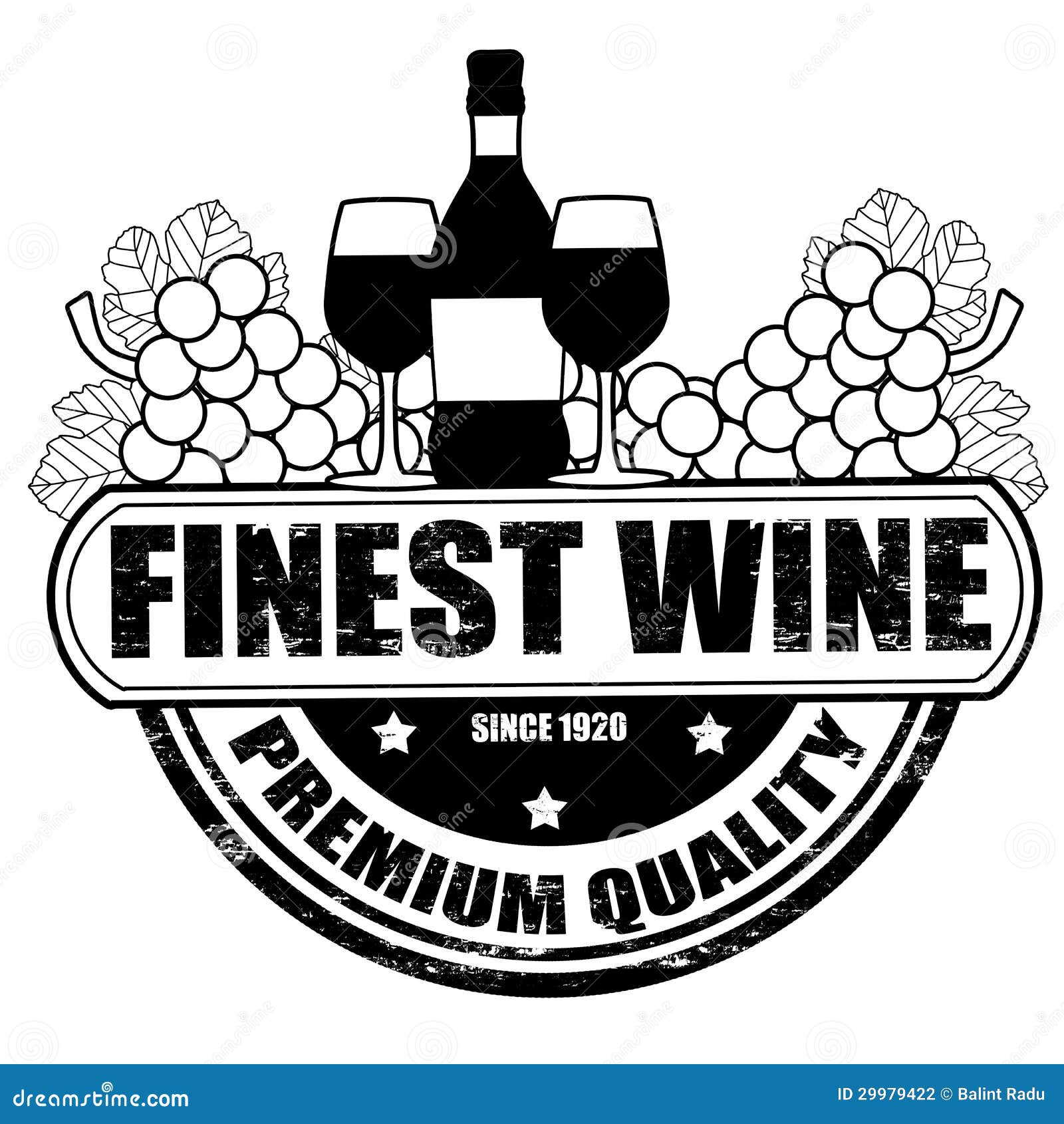 Finest wine stamp stock vector. Illustration of bottle - 29979422
