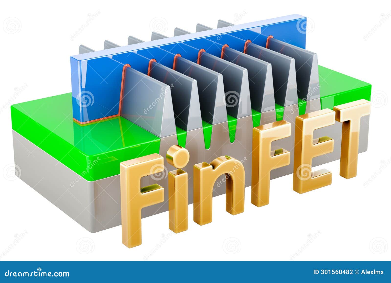 FinFET Transistor Structure. Side View. Fin Field-effect Transistor Is ...