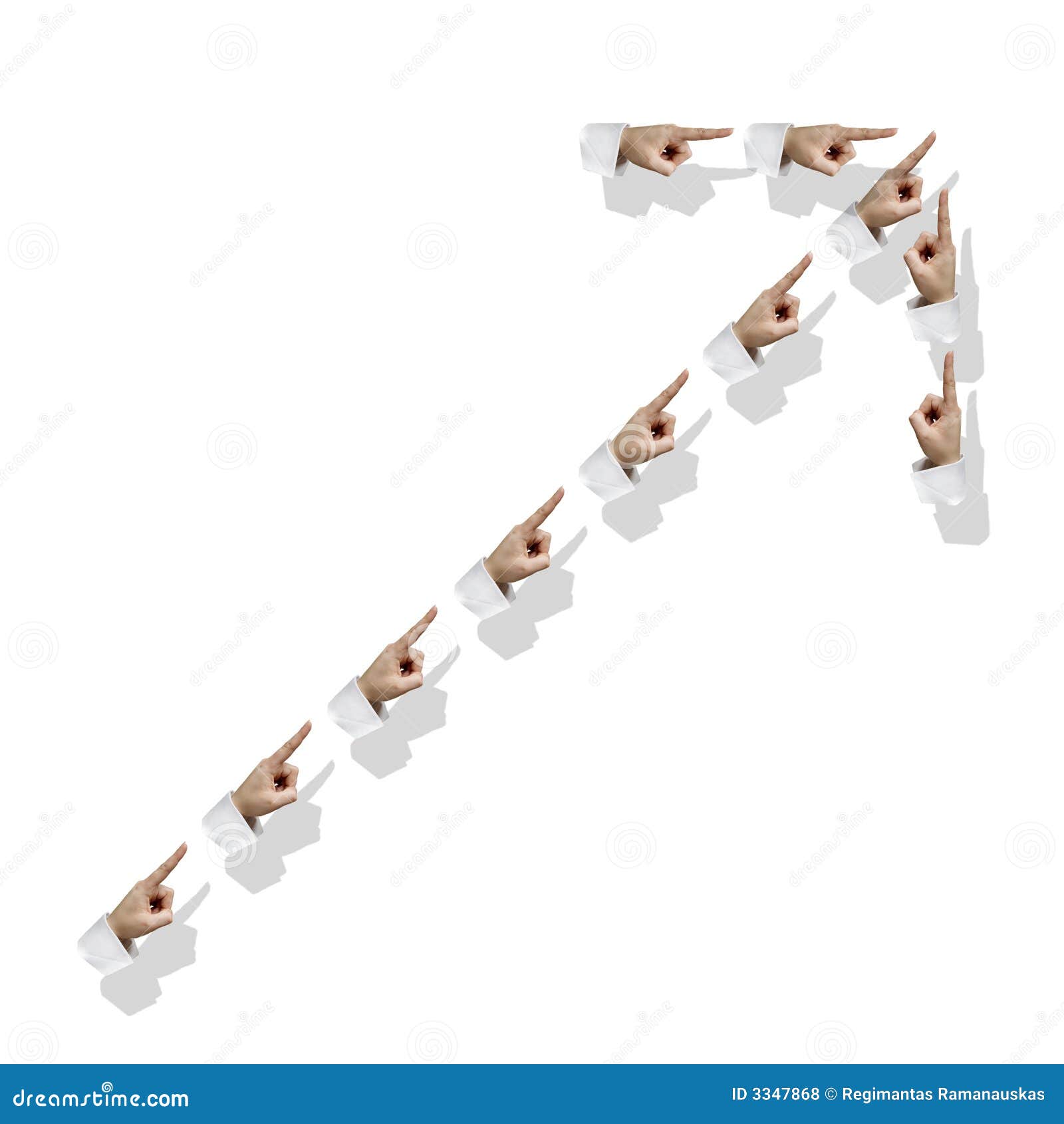 Finger arrow stock photo. Image of concept, white, symbol - 3347868