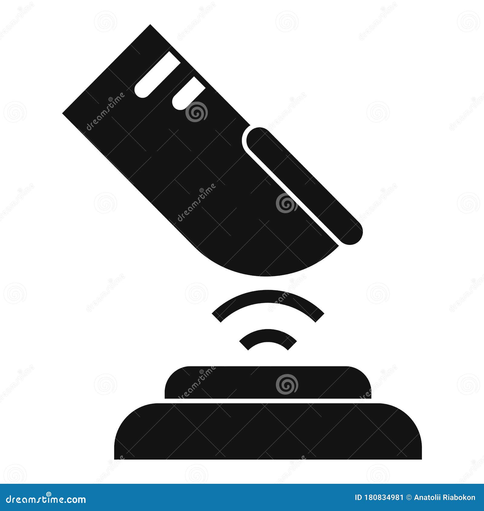 Finger Authentication Icon, Simple Style Stock Vector - Illustration of ...