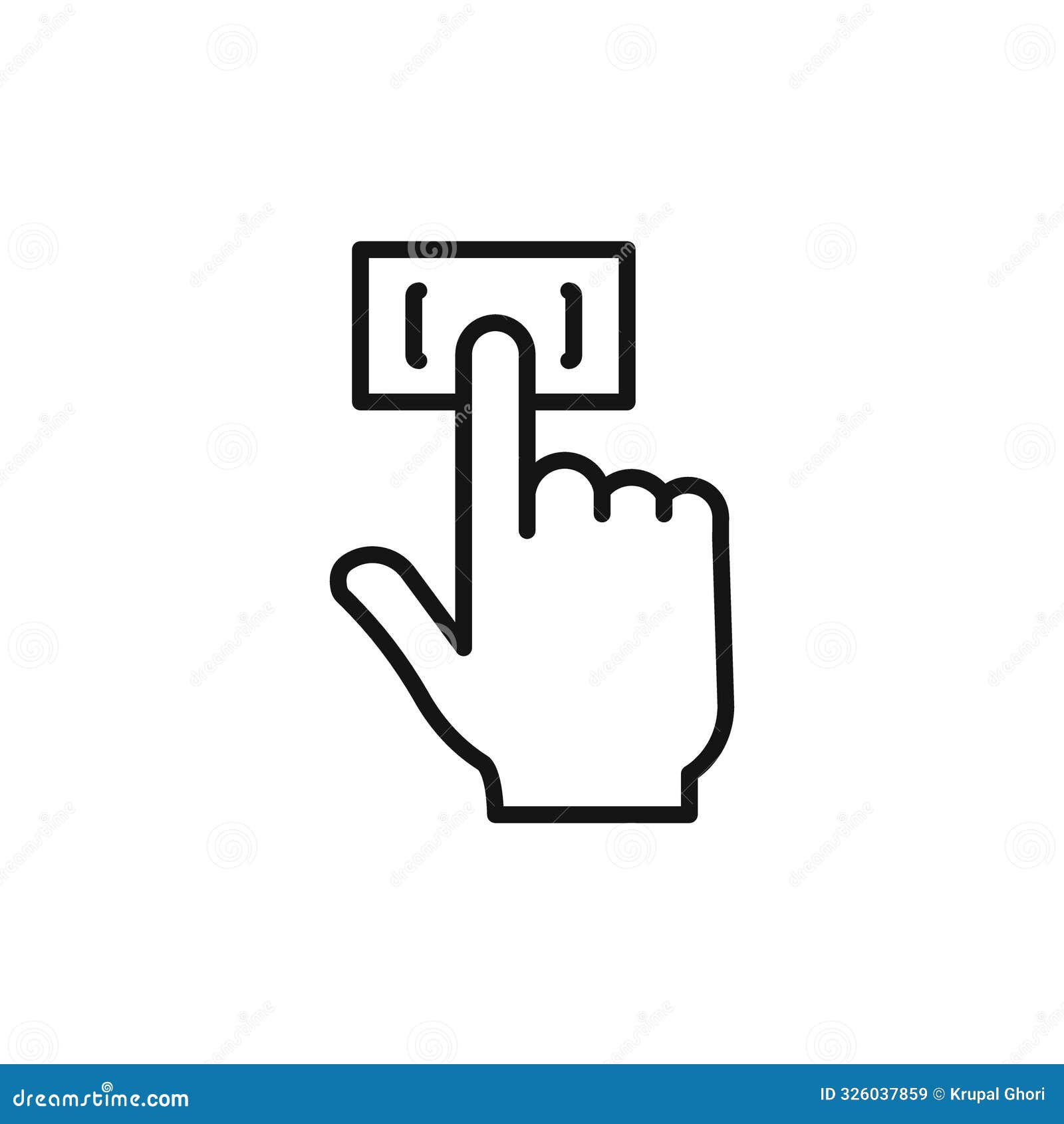 Finger Authentication Logo Sign Vector Outline Stock Illustration ...
