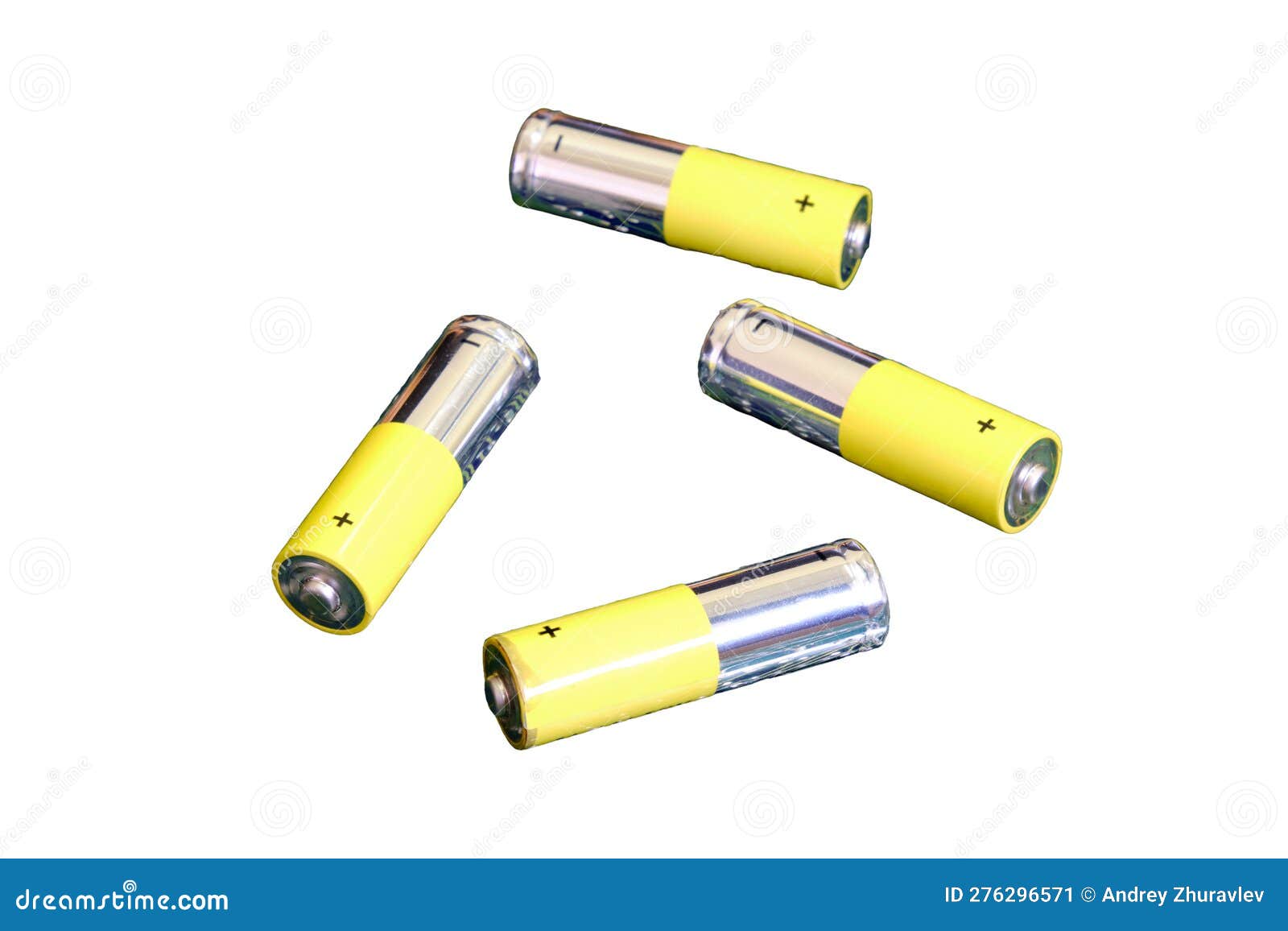 Finger Batteries AA, Isolated on a White Background Stock Image - Image ...