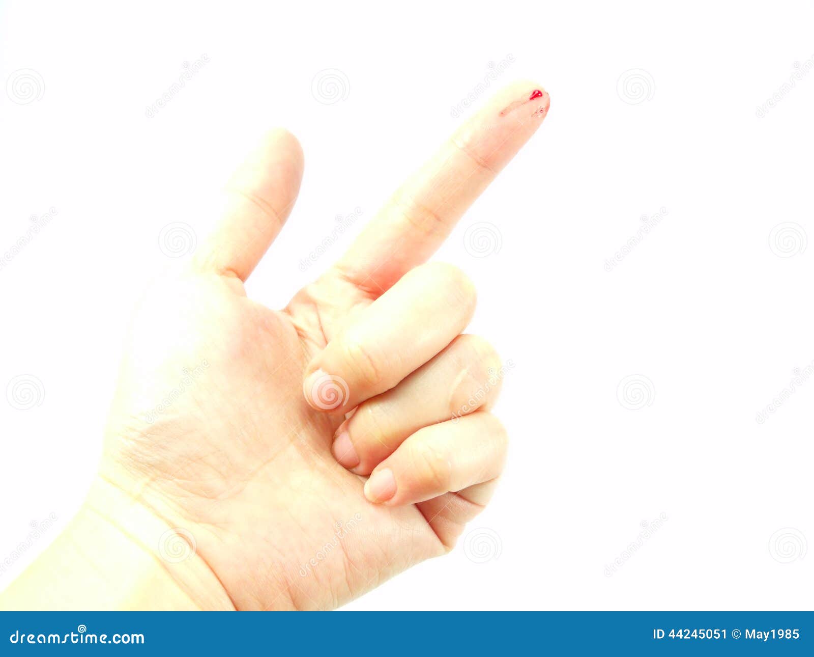 Finger with blood isolated stock image. Image of dripping - 44245051