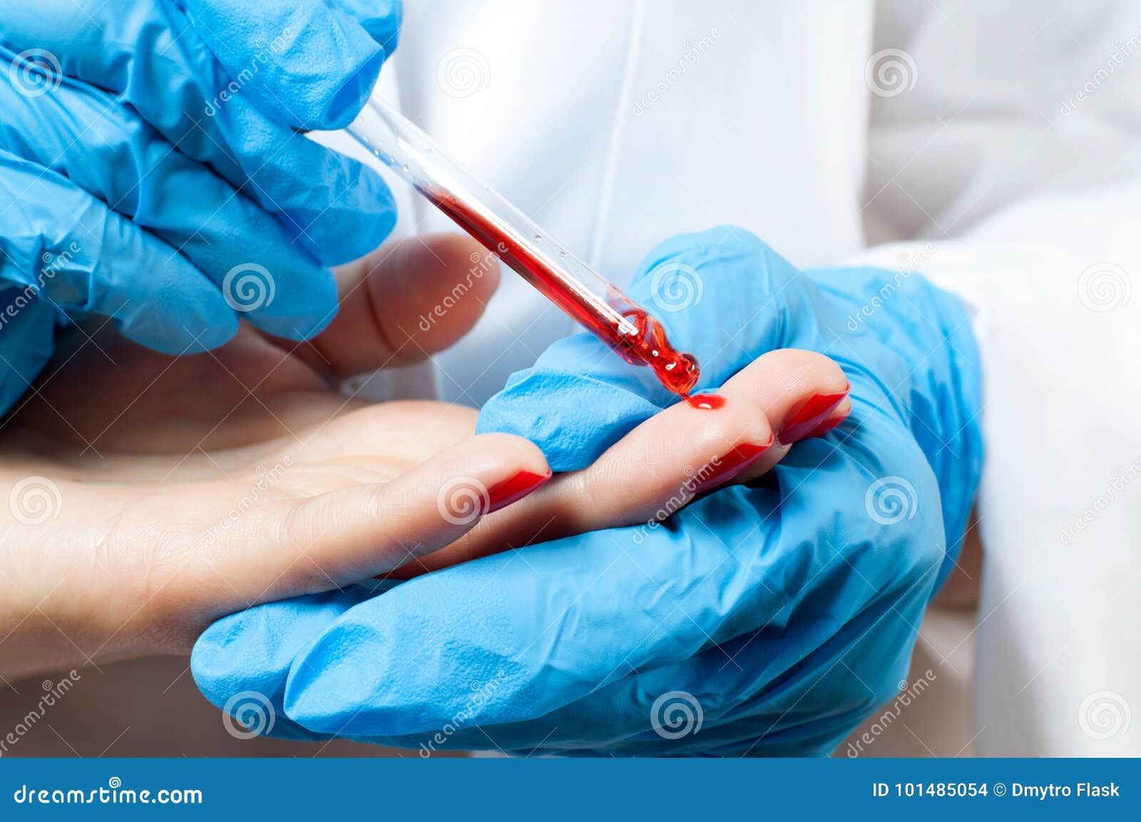 Doctor and Patient. Finger Blood Test. Stock Photo - Image of nurse ...
