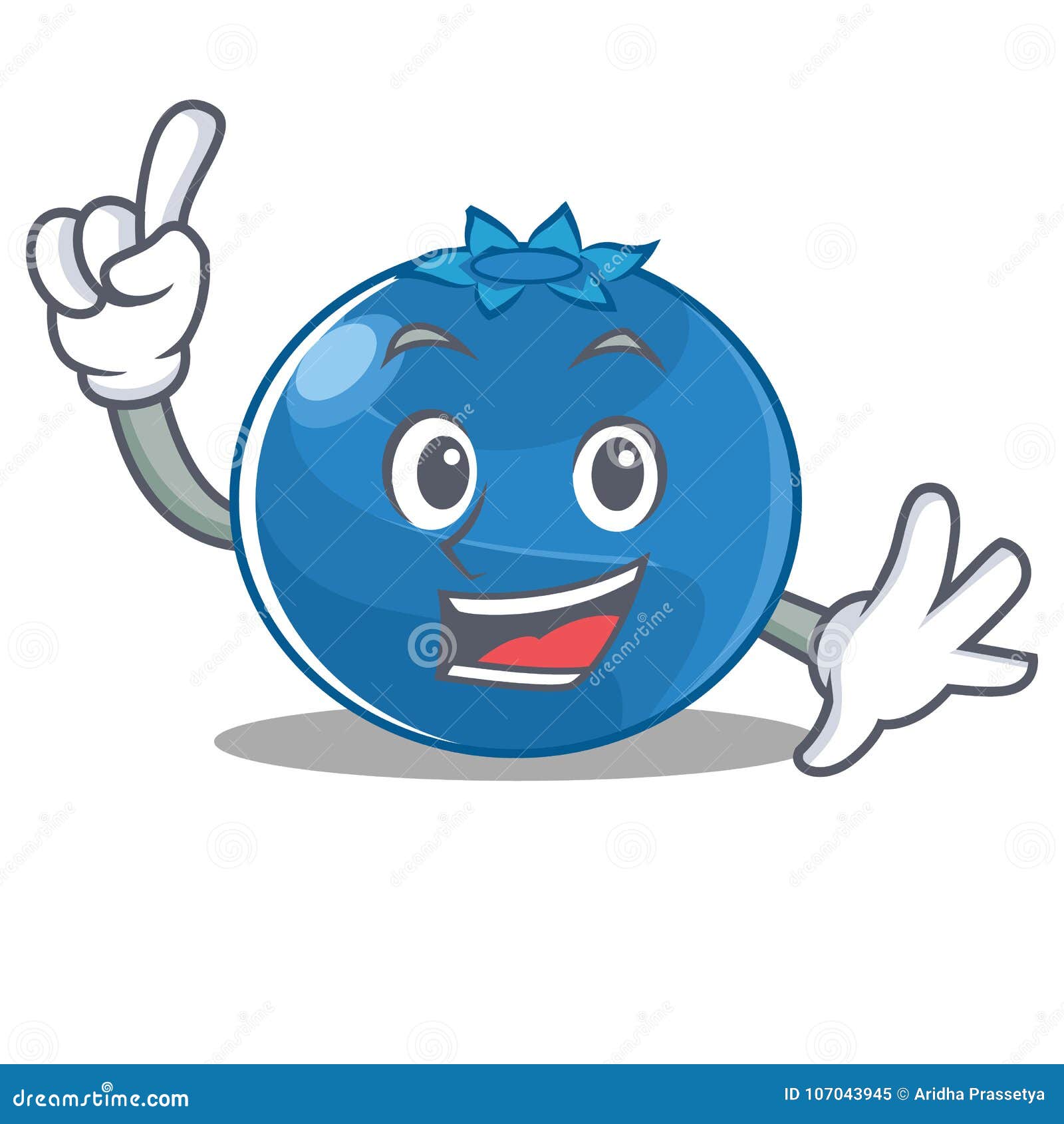 Finger Blueberry Character Cartoon Style Stock Vector - Illustration of ...