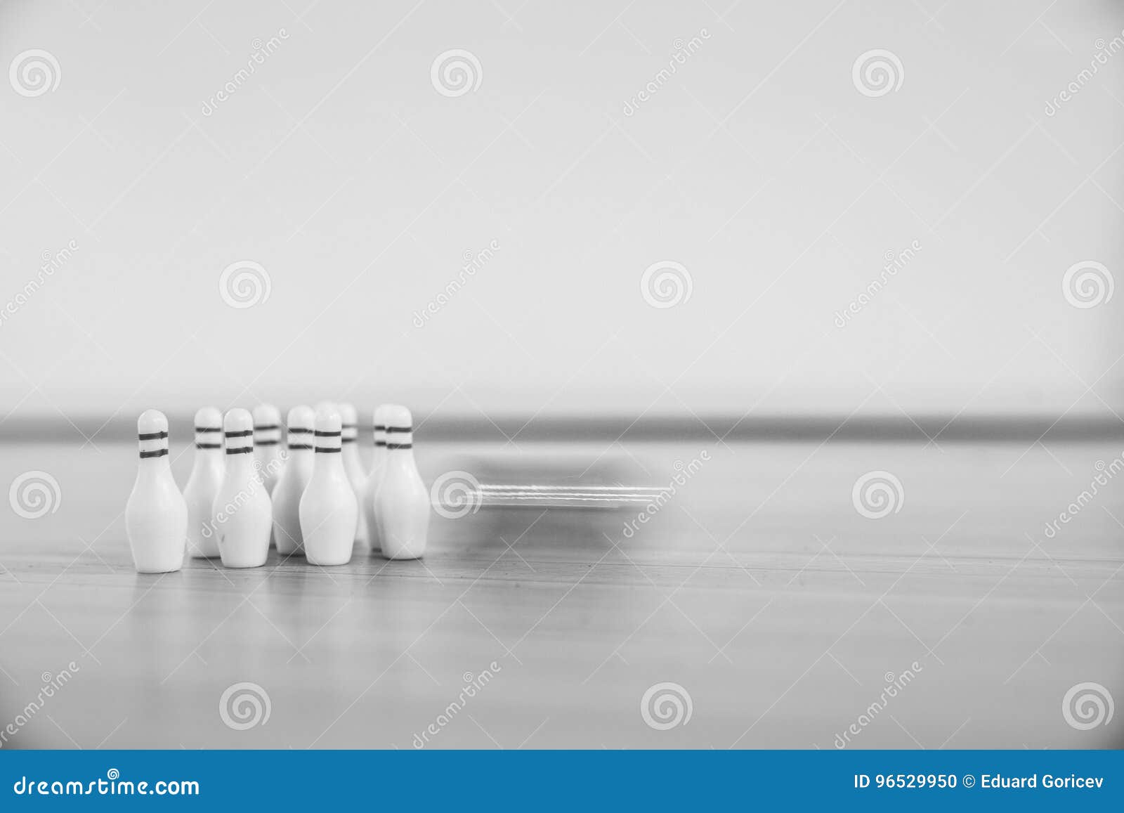 Finger Bowling with Children`s Toys Stock Photo - Image of game, pins ...