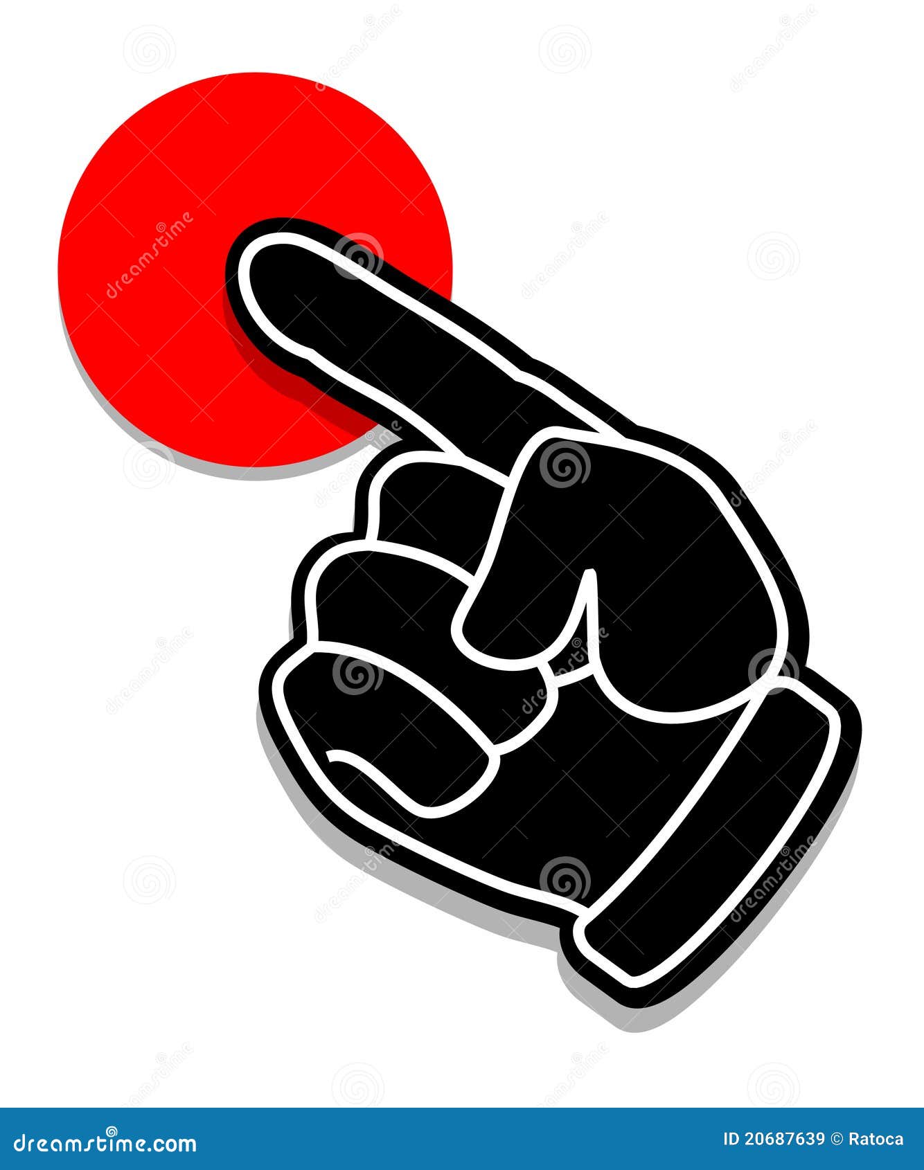 Finger button stock illustration. Illustration of press - 20687639
