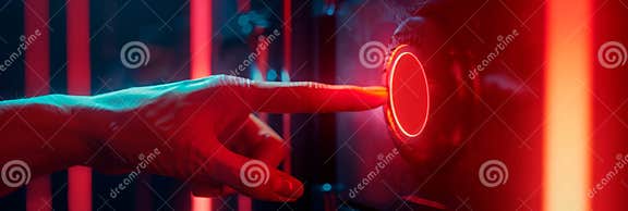 Finger on the Button: a Person with Their Finger on a Button ...