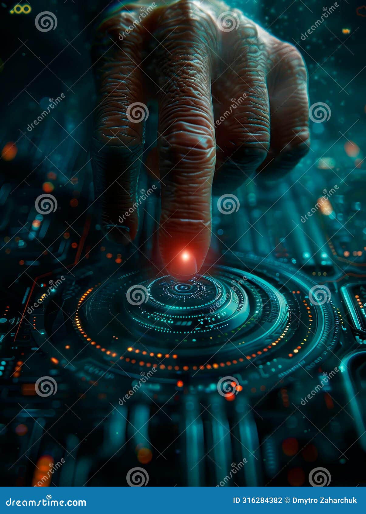 Finger on the Button: a Person with Their Finger on a Button ...