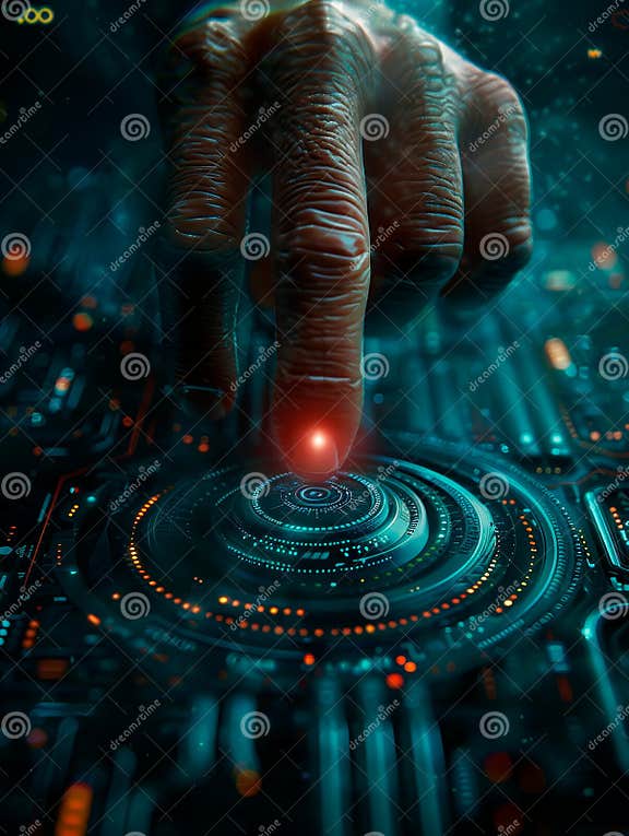 Finger on the Button: a Person with Their Finger on a Button ...