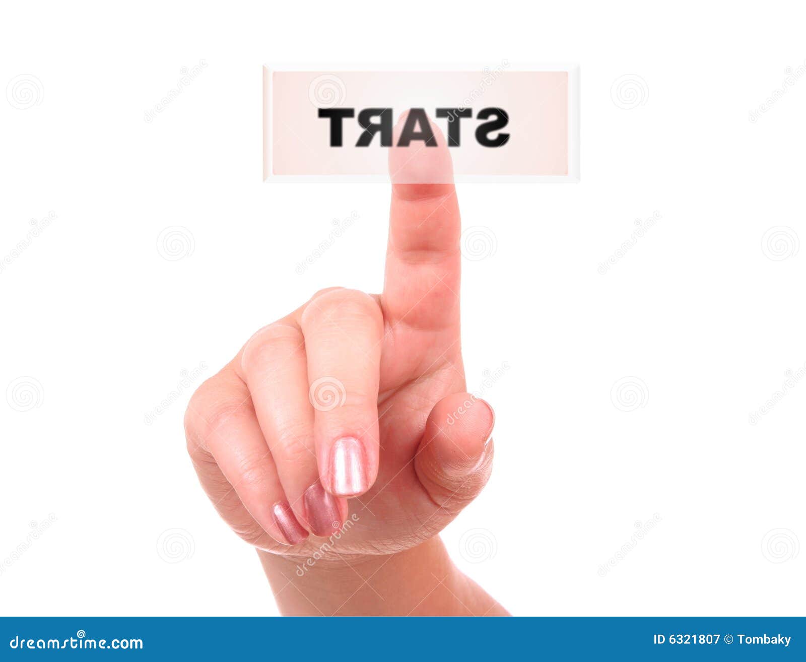 Finger on button start stock image. Image of banking, inspiration - 6321807
