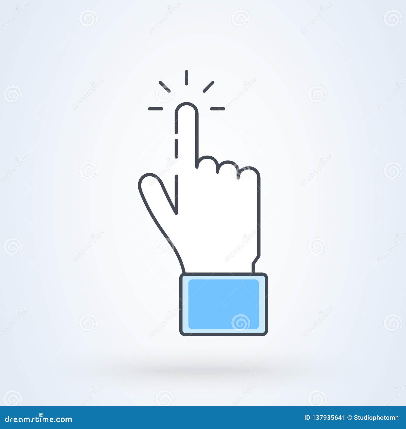 Finger Click Icon Vector. Mouse Hand Pointer Illustration Symbol Design ...