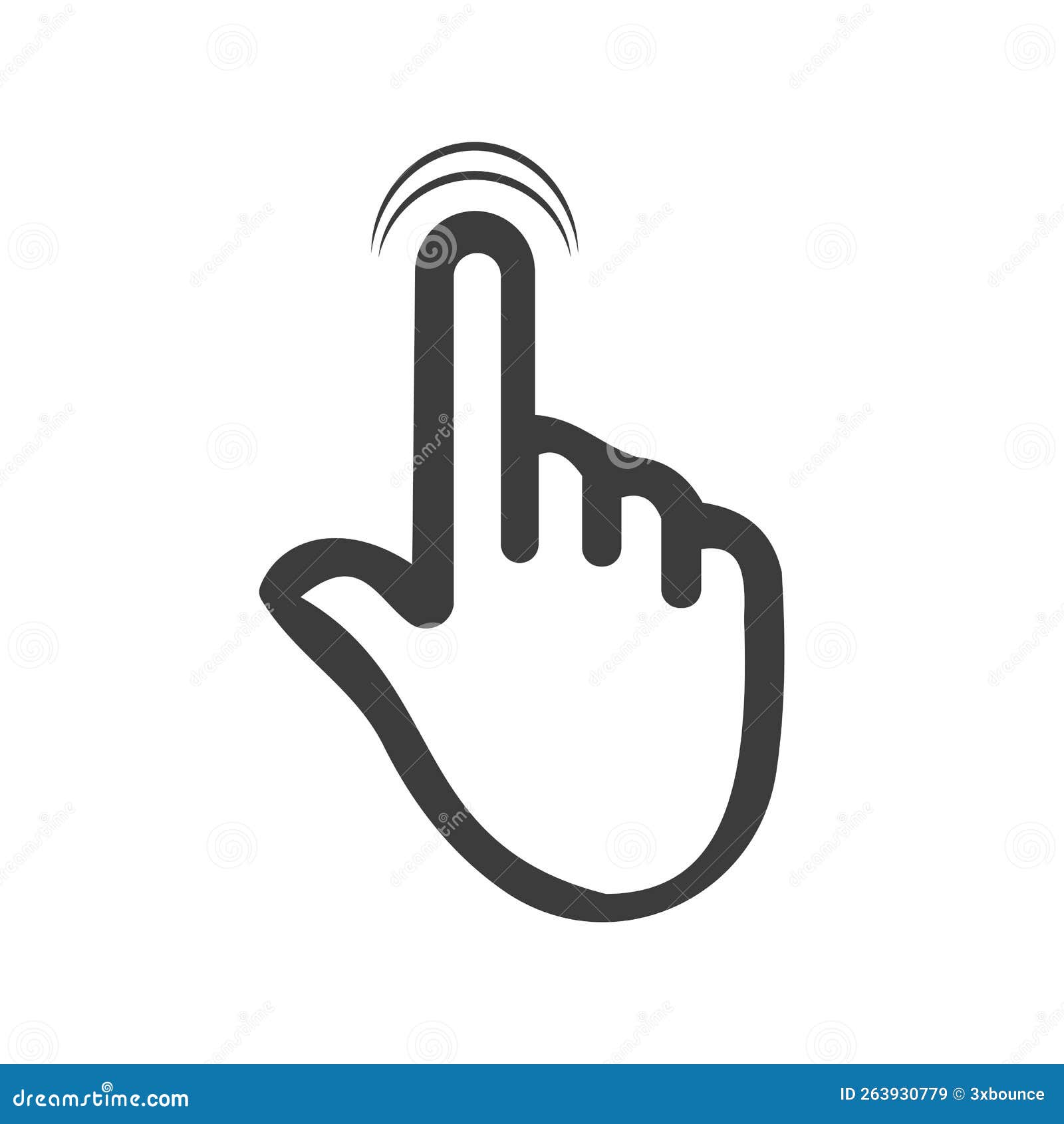 Finger Click Logo Vector Template Concept for Technology Symbol Stock ...