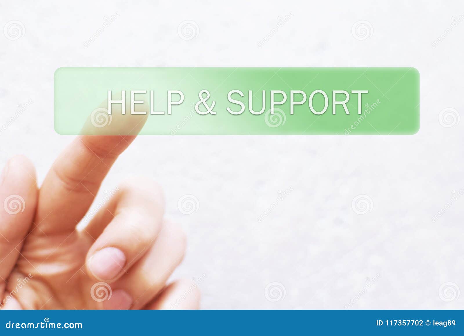 Finger Clicking on Help and Support Button Stock Photo - Image of ...