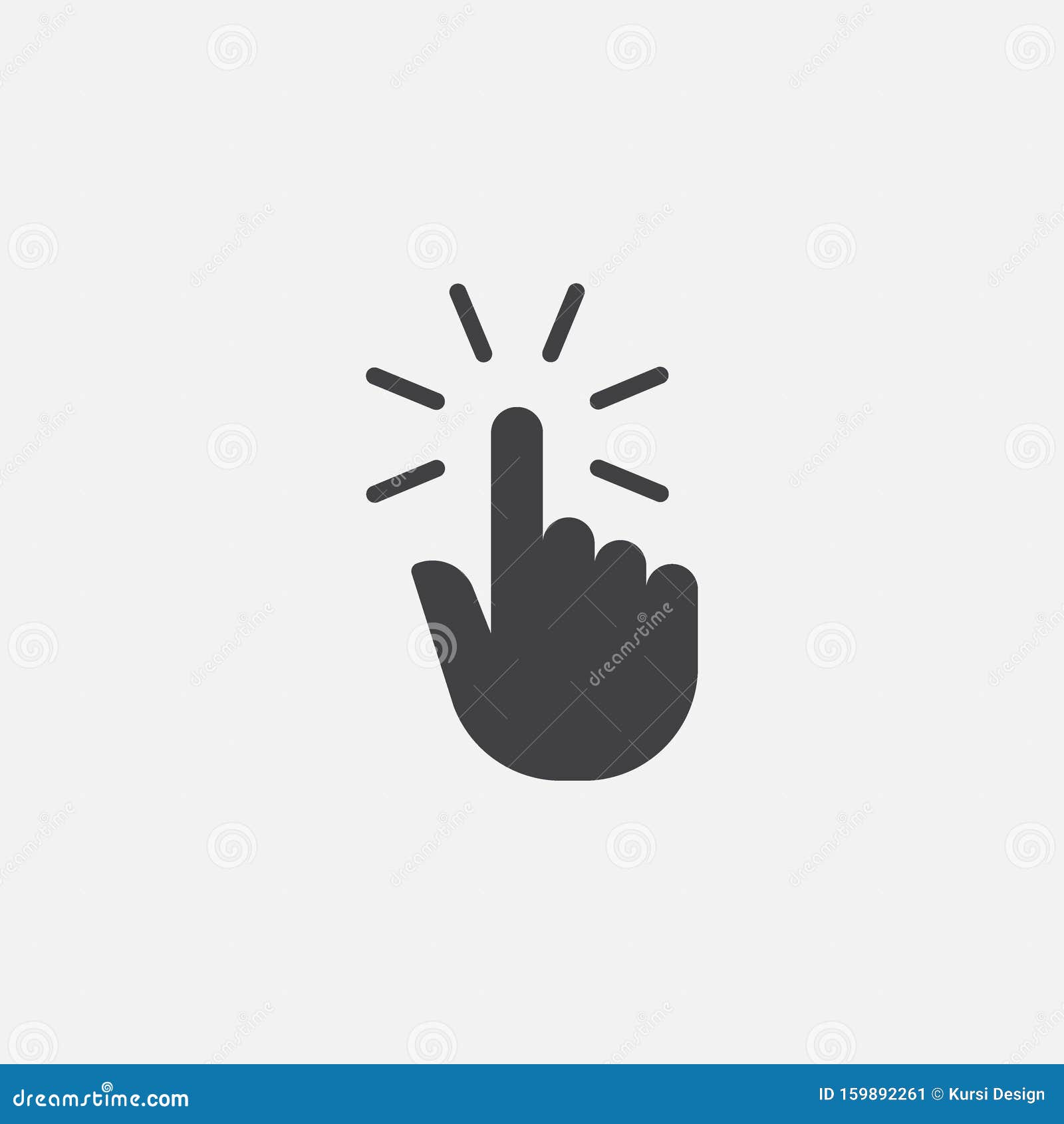 Finger Clicking Icon, Hand Pointer Vector Illustration Stock Vector ...