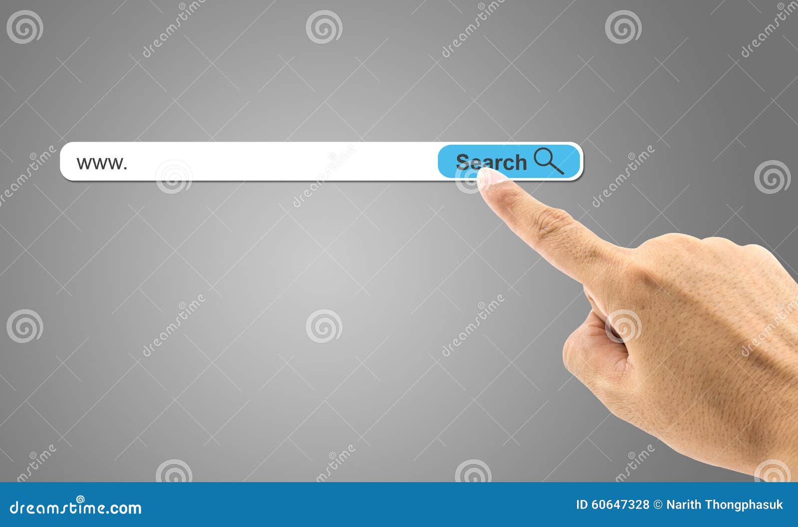 Finger Clicking a Search Button Stock Photo - Image of hand, partner ...