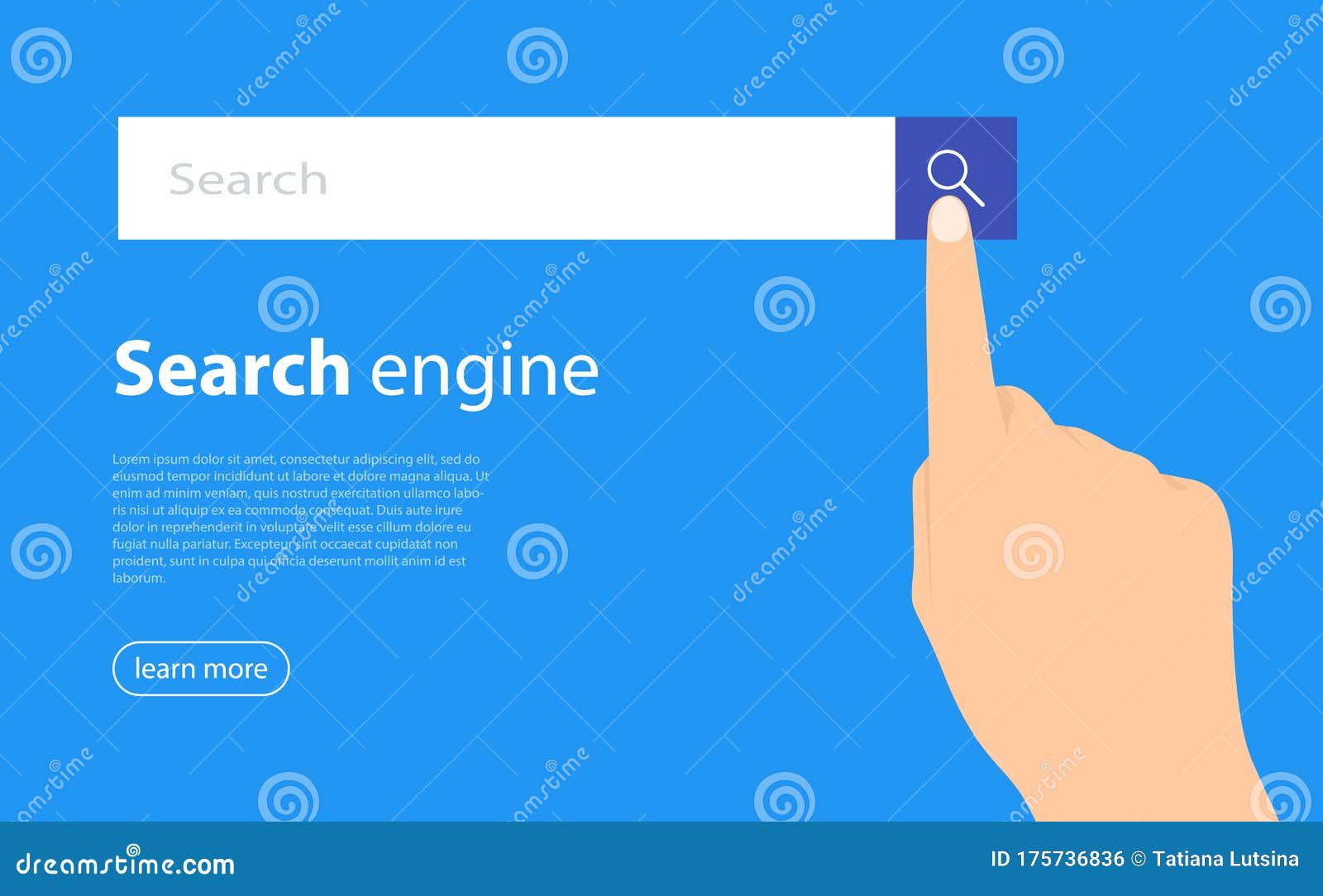 Finger Clicking a Search Button. SEO - Search Engine Optimisation Stock ...