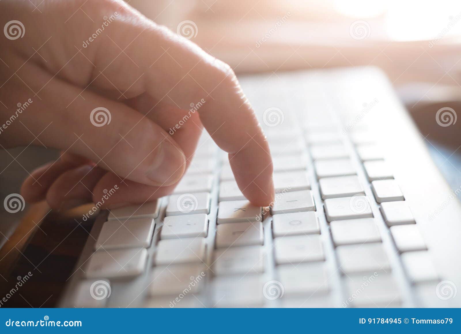 Finger Close Up Typing on a Computer Keyboard Stock Image - Image of ...