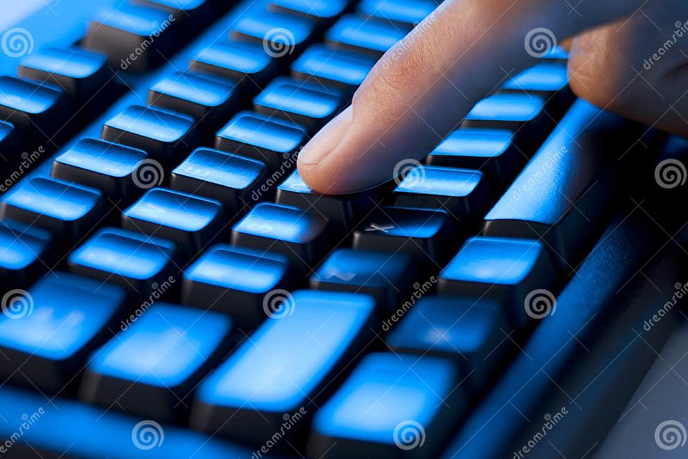 Finger Computer Keyboard stock photo. Image of searching - 13576746