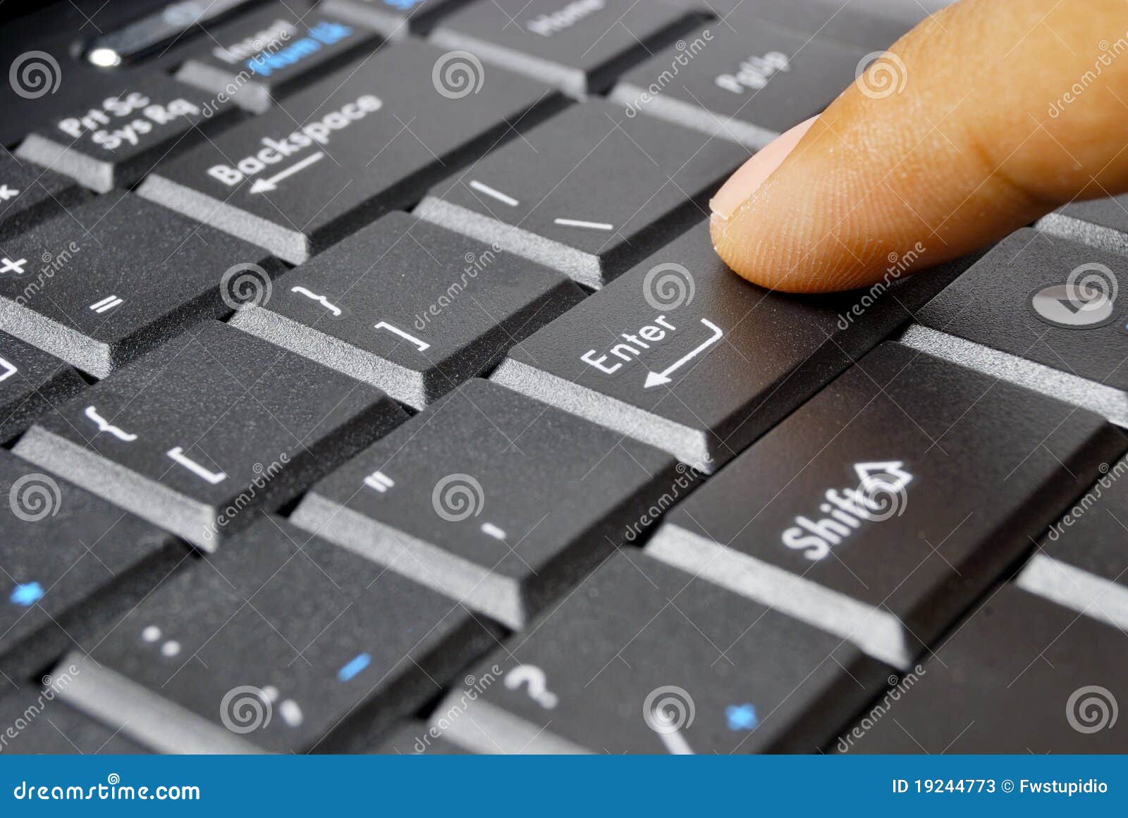 Finger on Computer Keyboard Stock Image - Image of keyboard, pushed ...