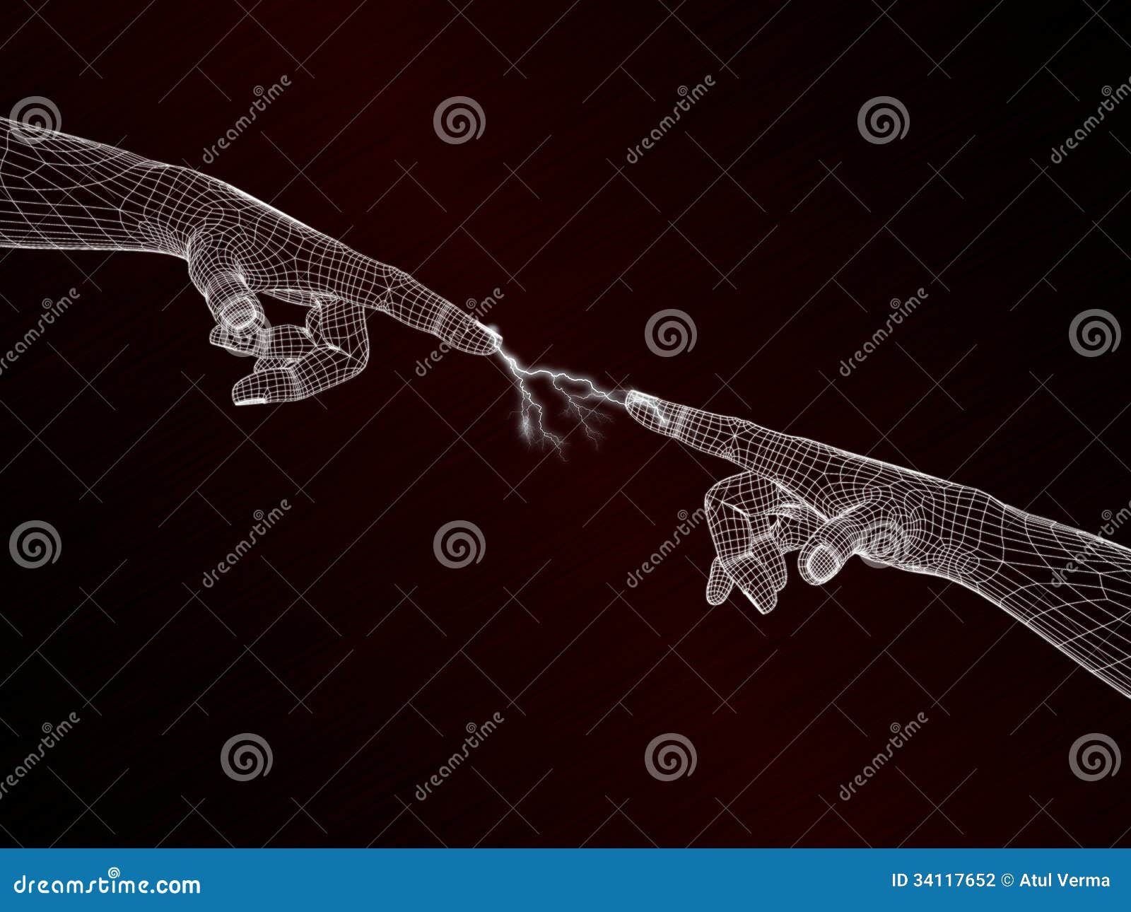 Finger connect wireframe stock illustration. Illustration of business ...