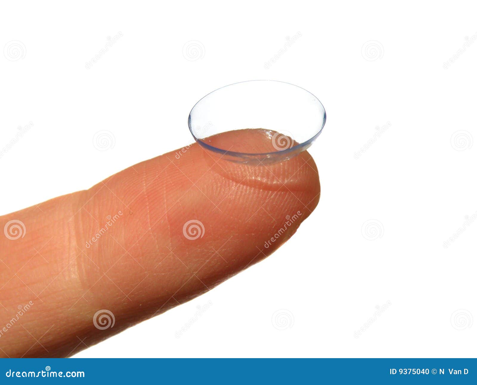 Finger with a contact lens stock photo. Image of body - 9375040