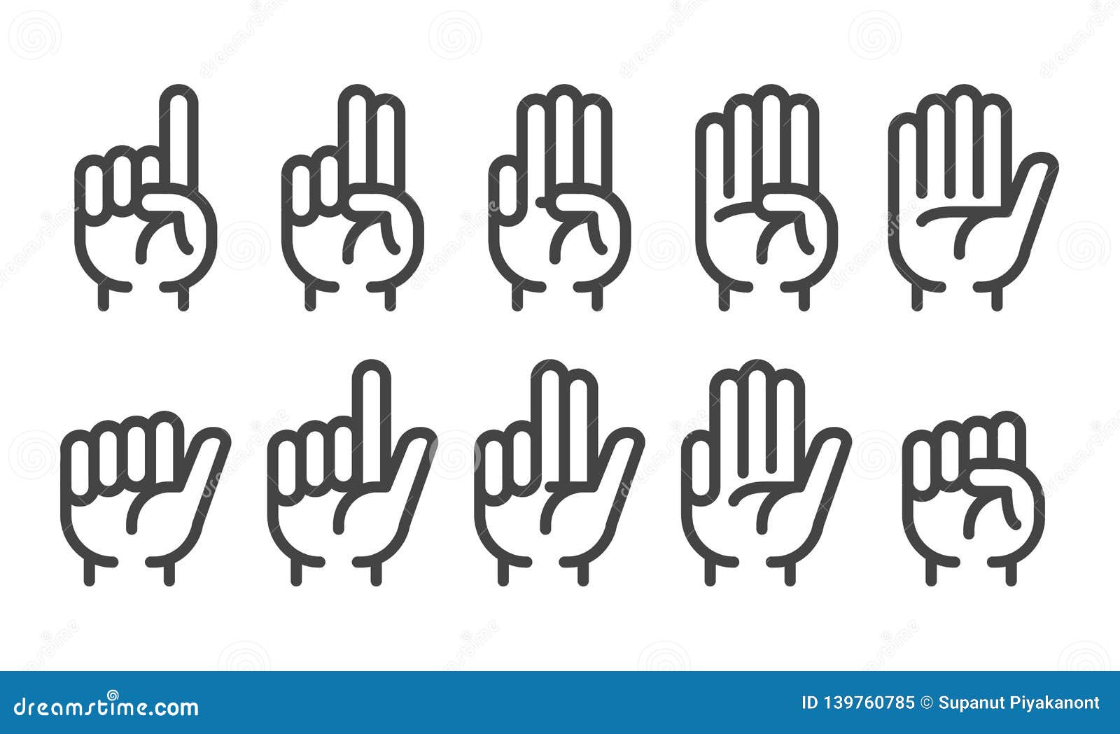 Finger counting icon set stock vector. Illustration of seven - 139760785 Finger counting icon set stock vector. Illustration of seven - 139760785