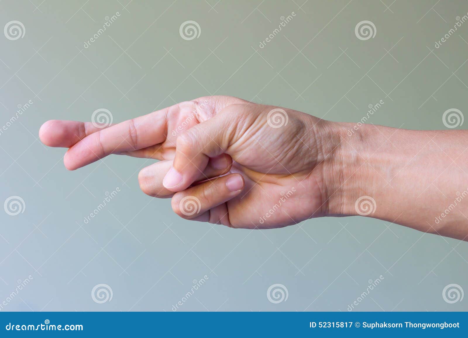 Finger Crossed Hand Sign, Good Luck Symbol Isolated On White. Crossed ...