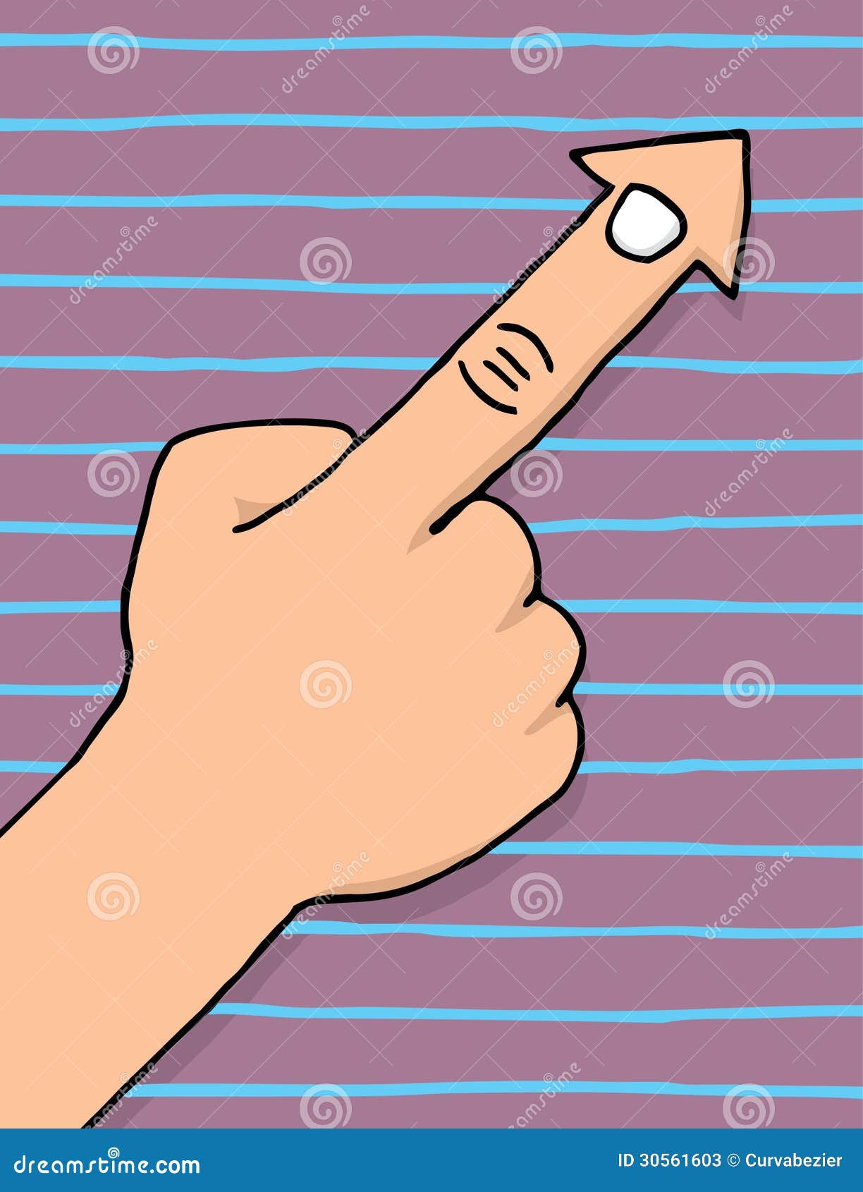 Finger Cursor Pointing Arrow Stock Illustration - Illustration of hand ...