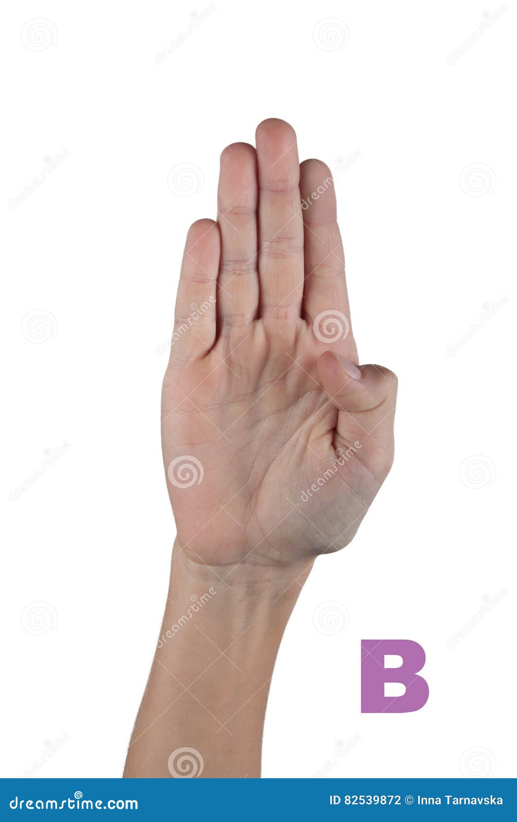 Finger, Der Das Alphabet Buchstabiert Der Buchstabe B Stockfoto - Bild ...