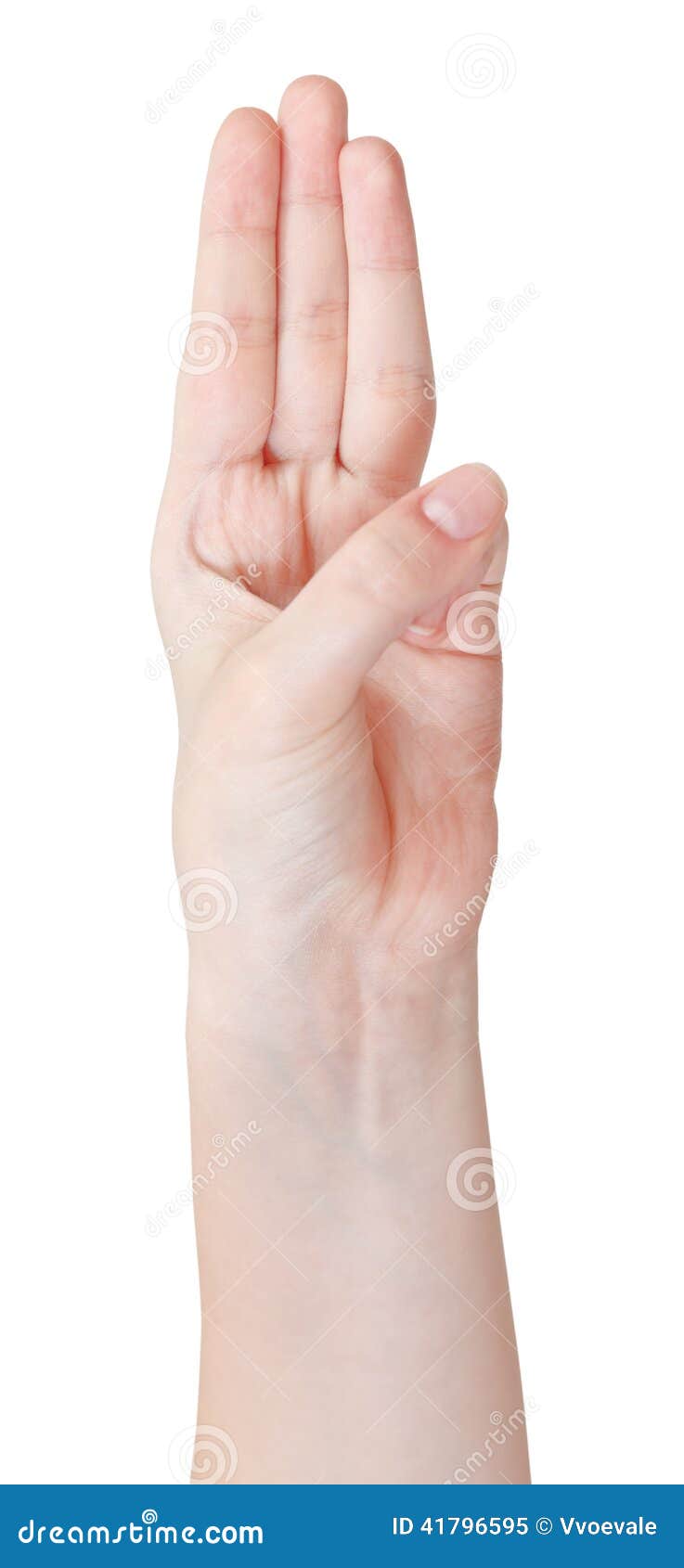 Finger, Der Drei - Handzeichen Zählt Stockbild - Bild von zählen ...