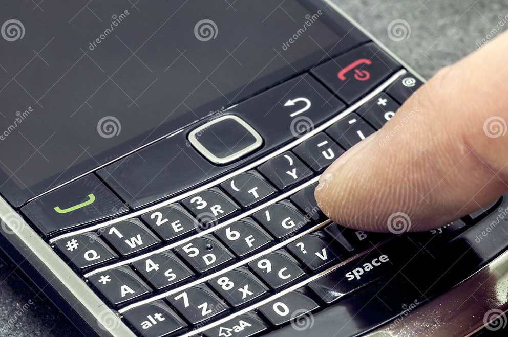 Finger Dialing on Phone Isolated on White Stock Photo - Image of modern ...