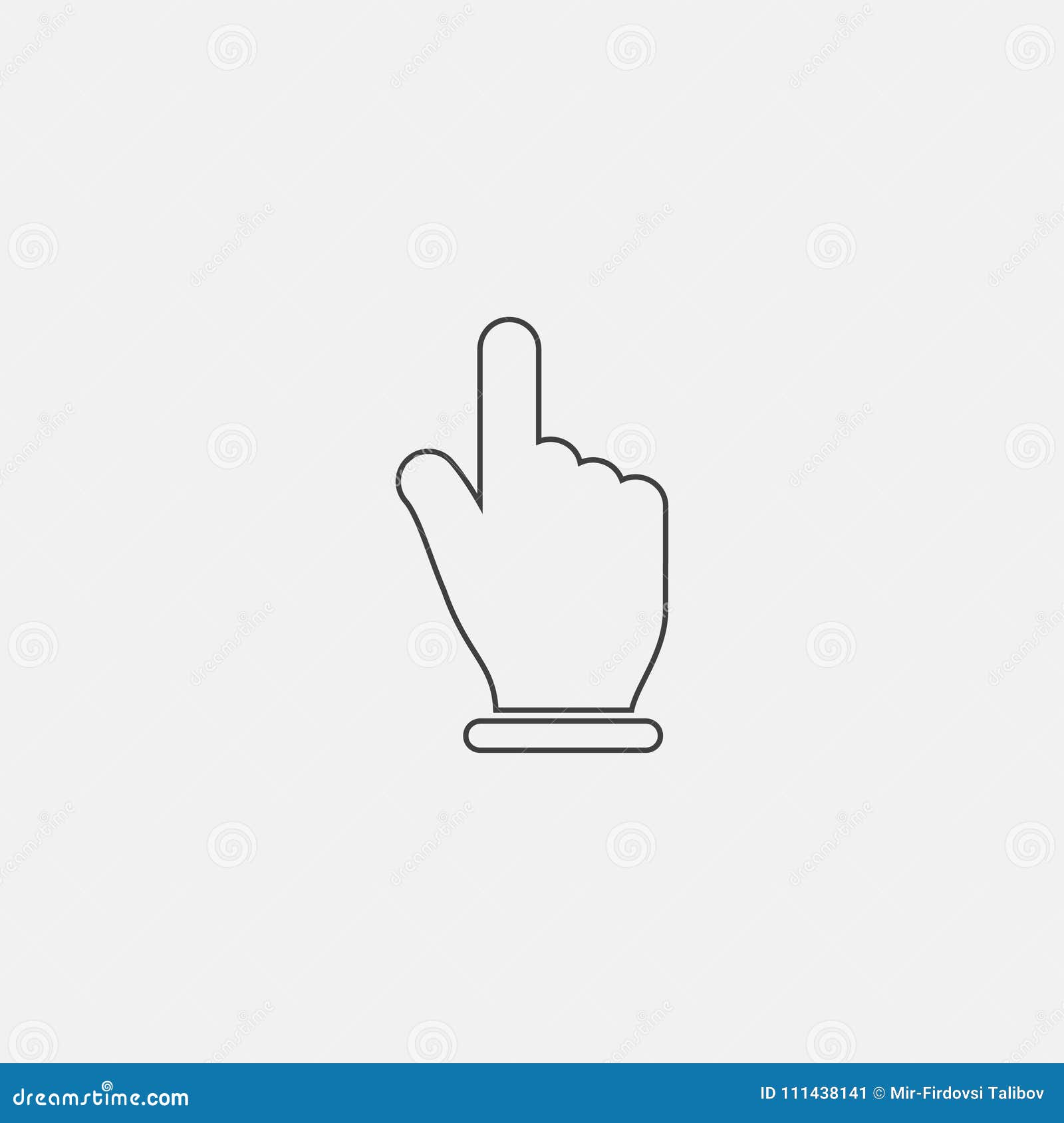 Finger direct icon stock illustration. Illustration of hand - 111438141