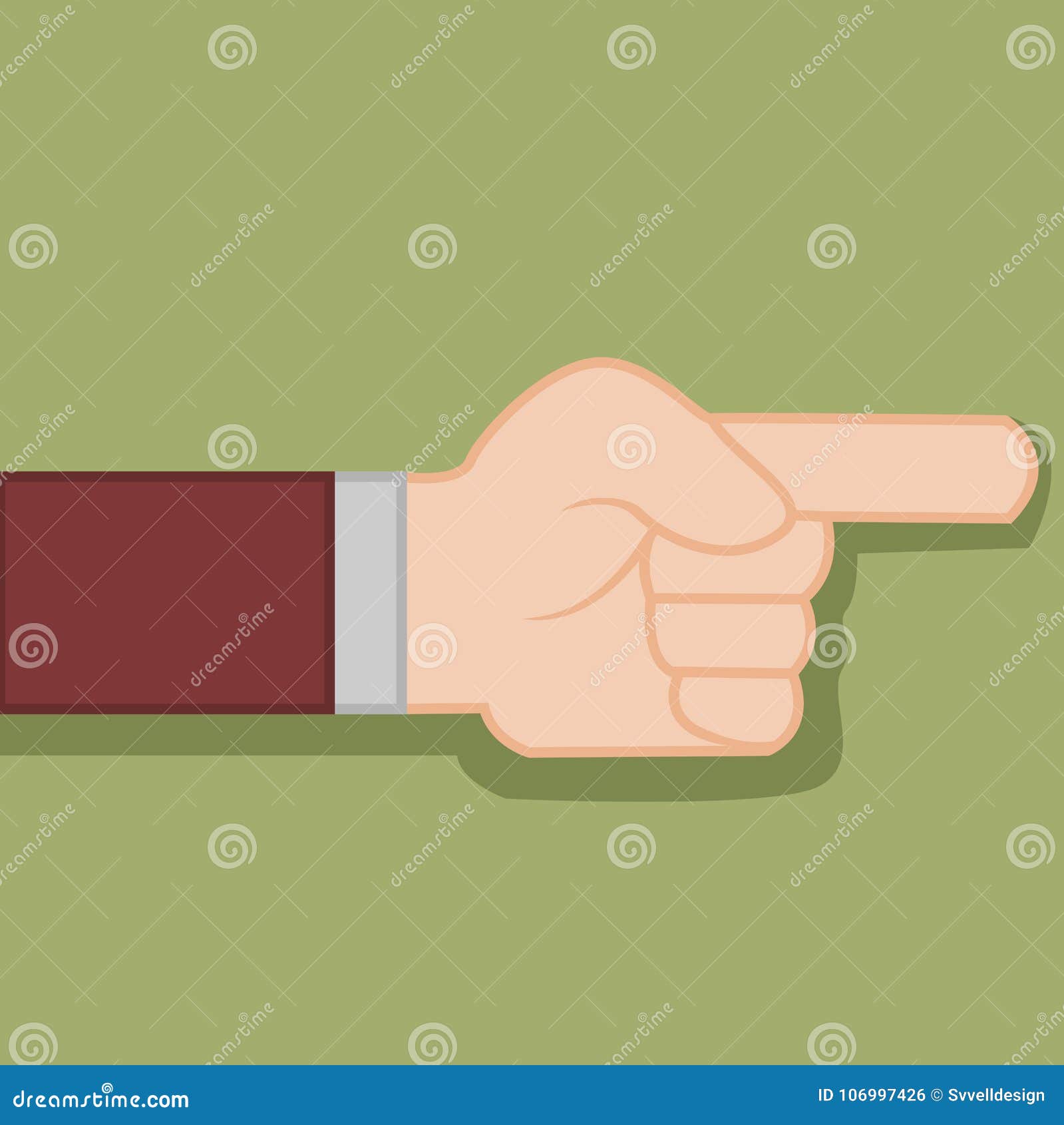 Finger Direction Hand Gesture Vector Illustration Graphic Stock Vector ...