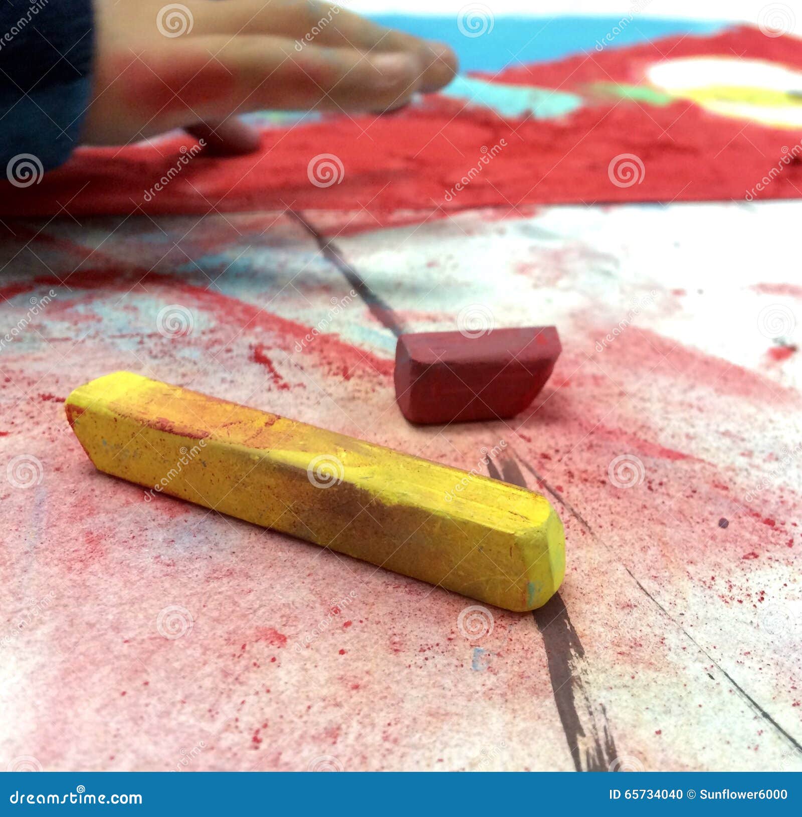 Finger Drawing With Pastels Stock Photography | CartoonDealer.com #65734040